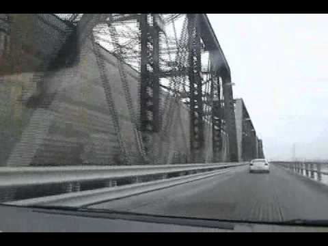 Montreal Victoria bridge,boat and train - YouTube