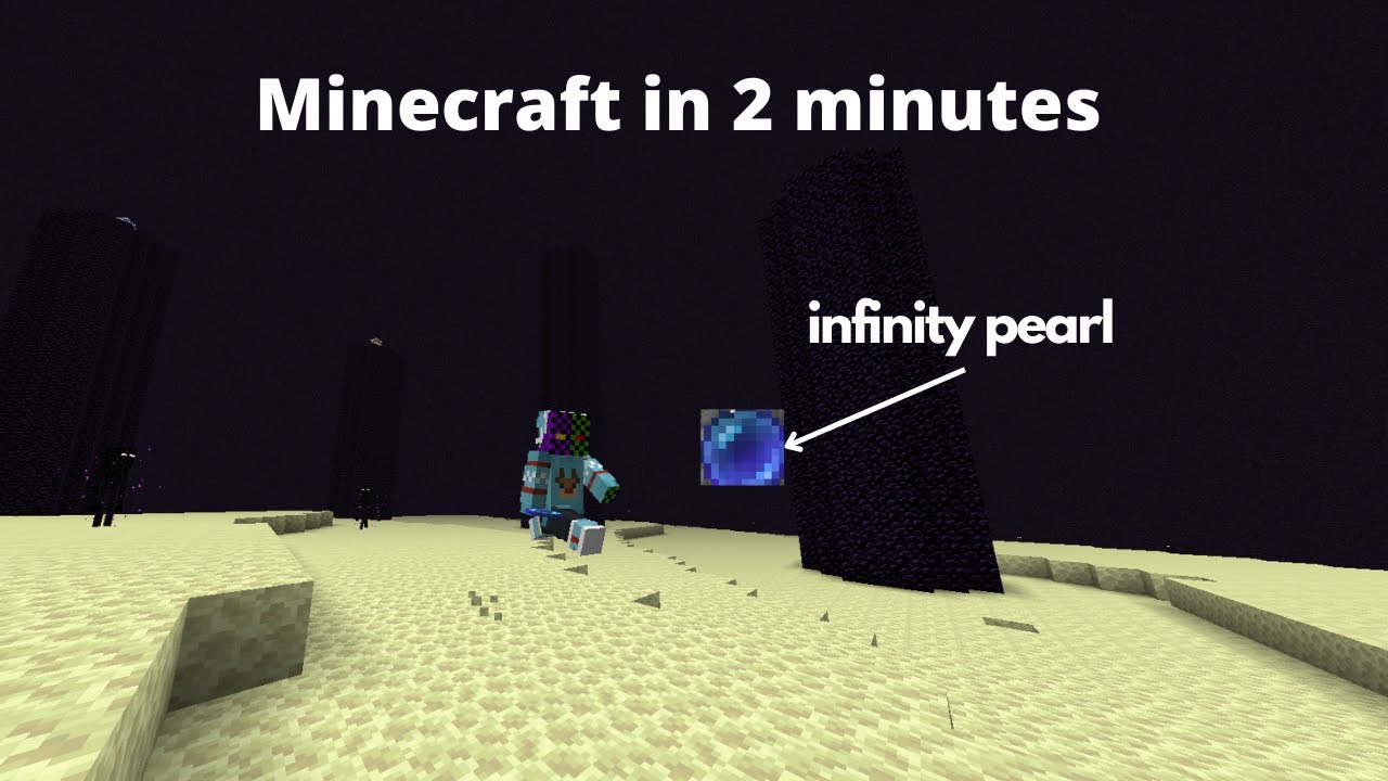 Speedrunning minecraft in 2 minutes with an infinity pearl - YouTube