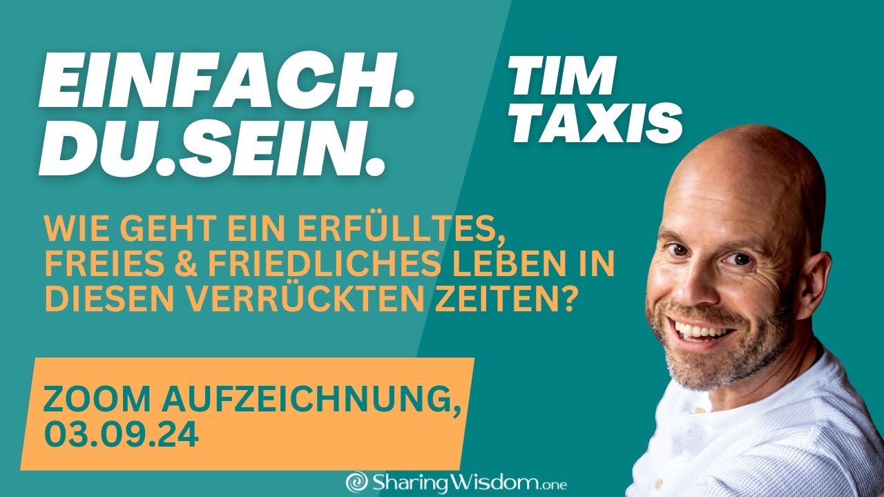 Tim Taxis - EINFACH.DU.SEIN - YouTube