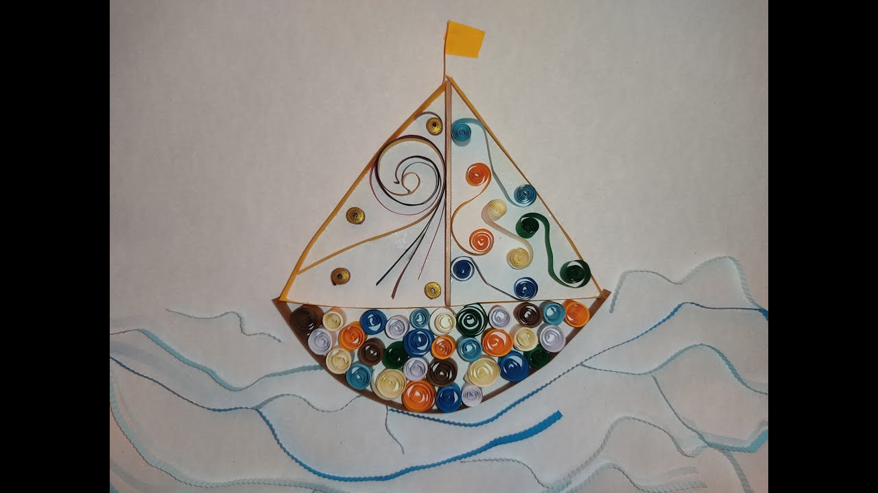 Day 14 Tutorial Quilling Boat - YouTube