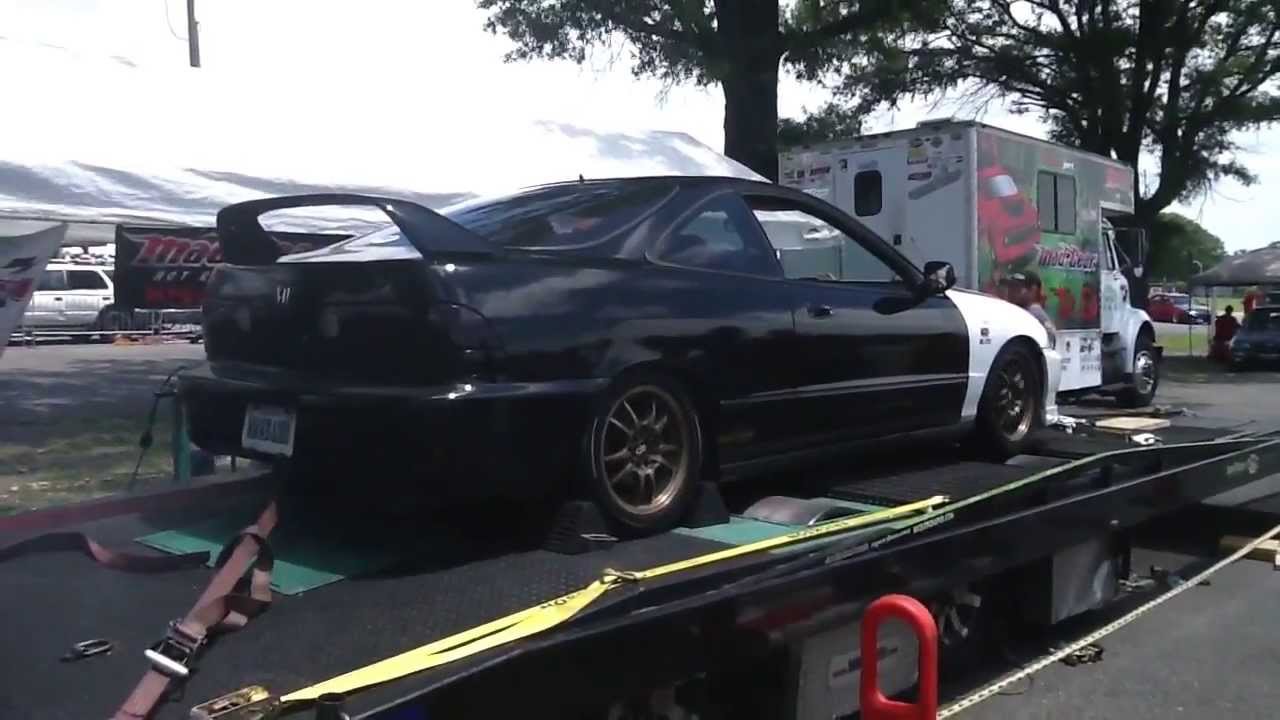 Boosted Integra 3rd run 4th gear pull - YouTube