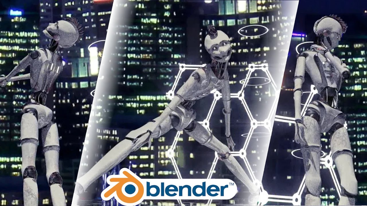 3D ANIMATION BLENDER [DANCE] ROBOT CYBORG - CARAVAN PALACE (mmd like ...