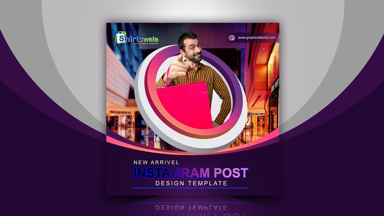 How to Design Social Media Post in Instagram (Photoshop Tutorial) - YouTube