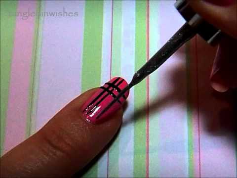 Nail Art For Beginners: Easy Plaid Design - YouTube