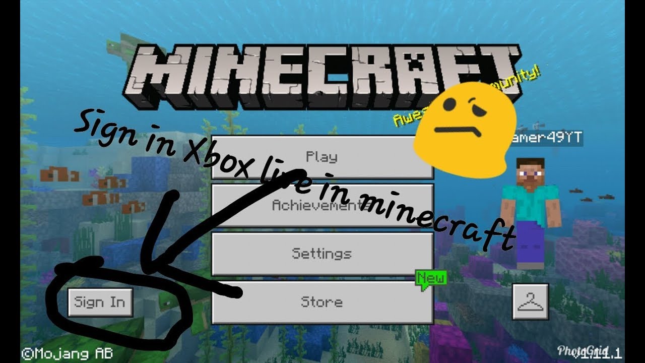 How to Sign in Xbox Live Minecraft (Pocket Edition) - YouTube