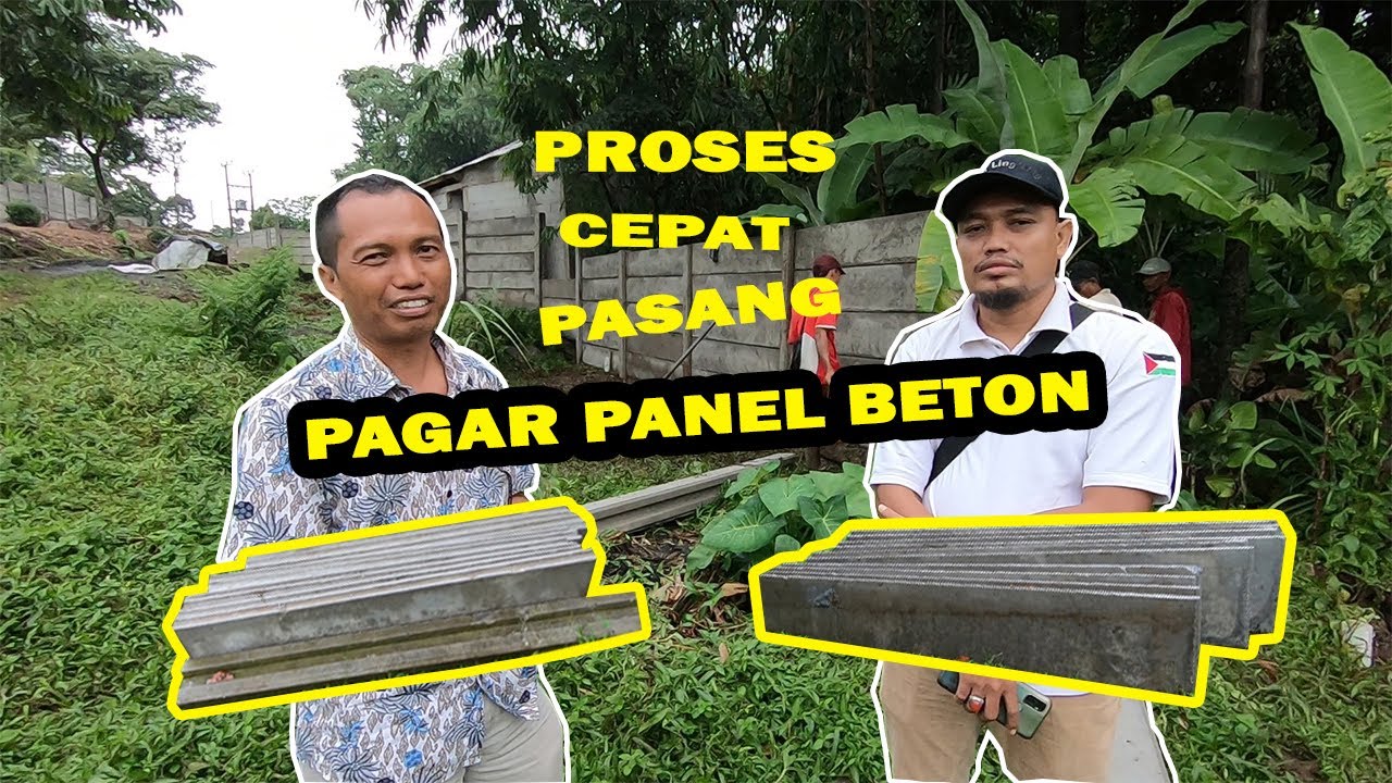Proses Cara Cepat Pasang Pagar Panel Beton - YouTube