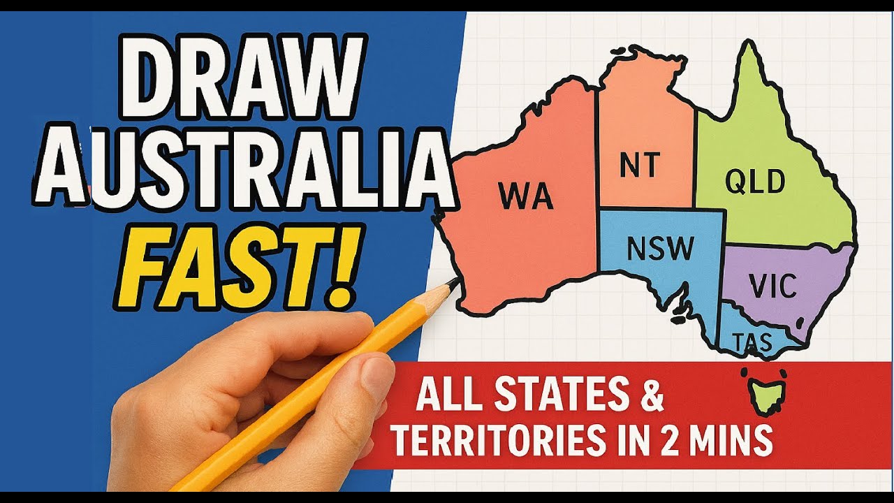 How to Draw a Map of Australia and its Territories in 2 Minutes ...