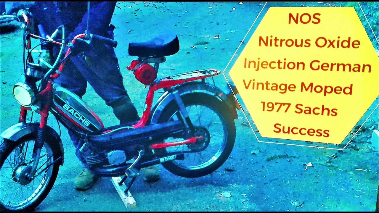 NOS - Nitrous Oxide Injected German Vintage 1977 Moped Success! - YouTube