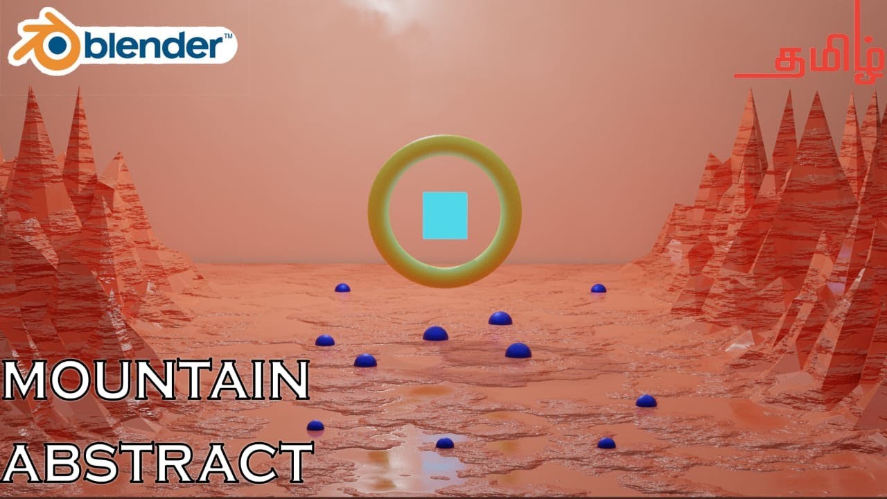how to create MOUNTAIN ABSTRACT with BLENDER in TAMIL | tamil learing ...
