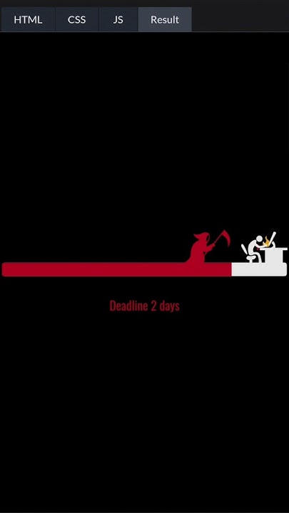 Deadline Animation | HTML CSS & JavaScript | #heresthecode #coding #htmlcssjavascript - YouTube