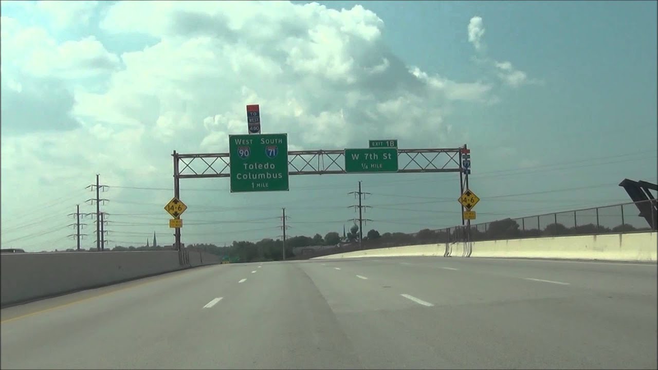 Ohio - Interstate 490 West in Cleveland - Clinched (9/6/15) - YouTube