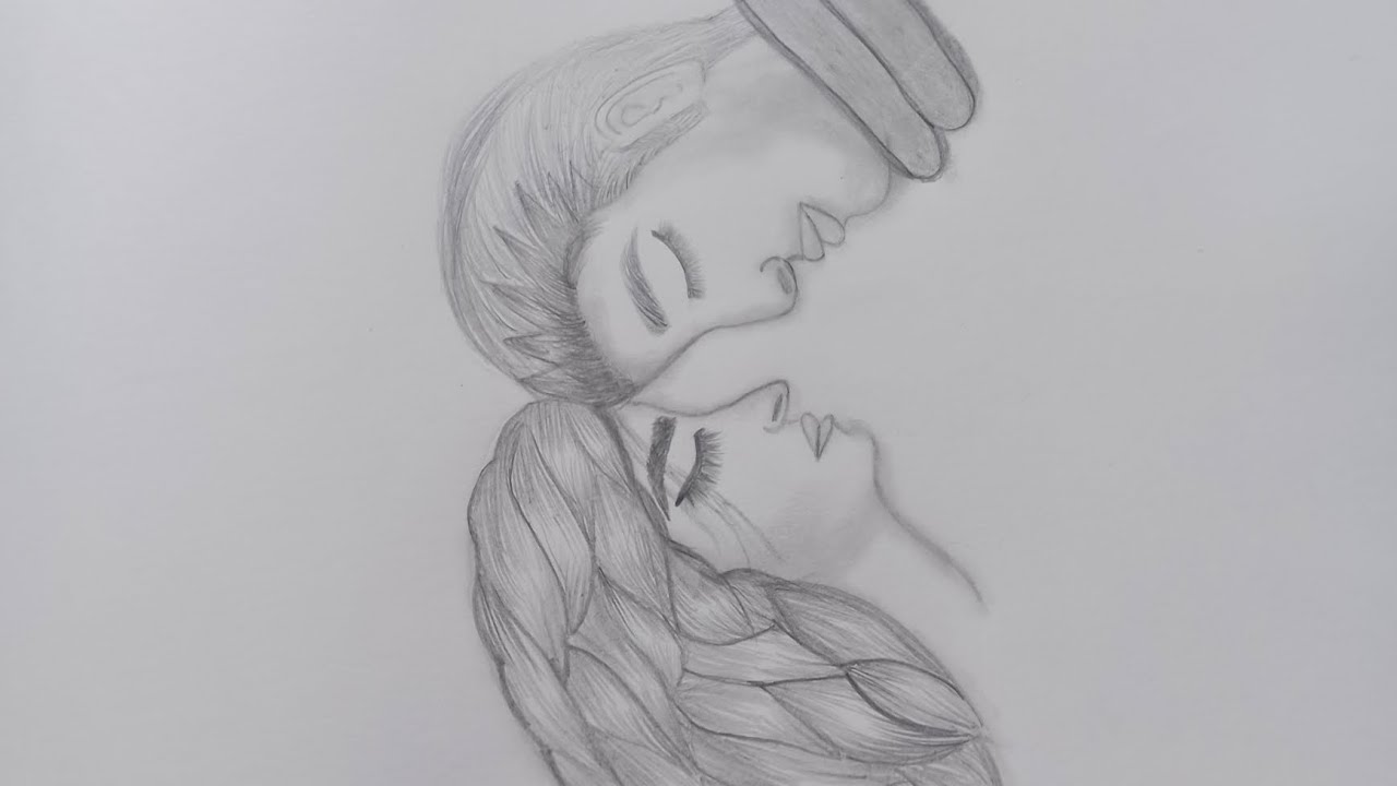 How to draw couple drawing //step by step pencil sketch drawing - YouTube