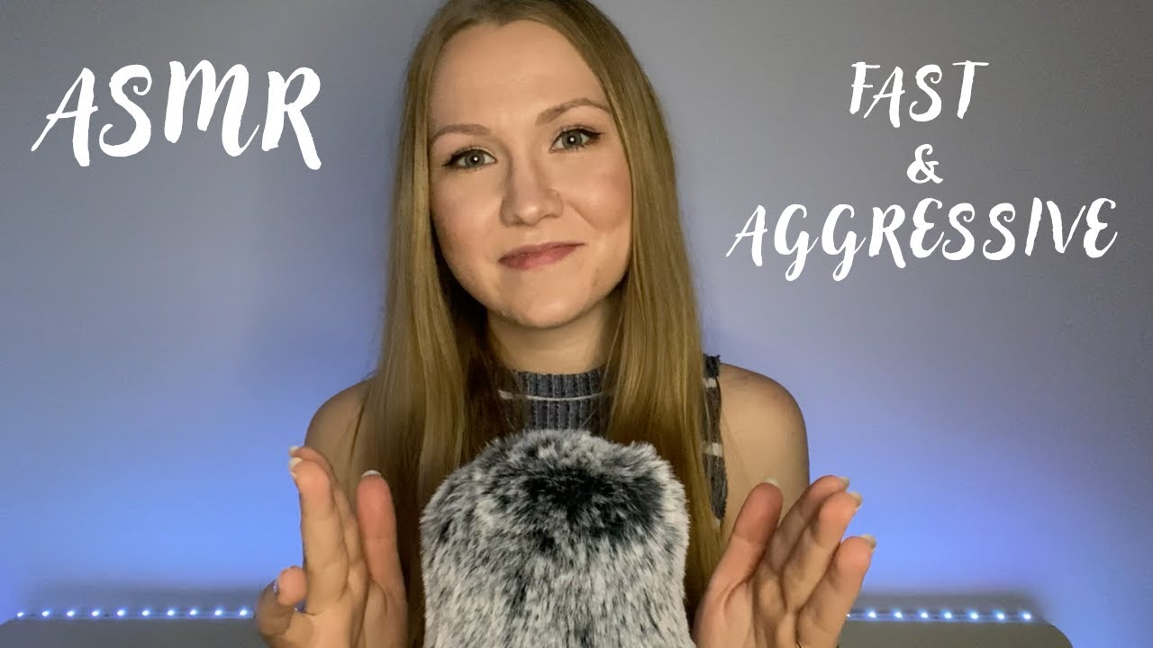 Fast and Aggressive ASMR (hand sounds, fast tapping, visual triggers ...