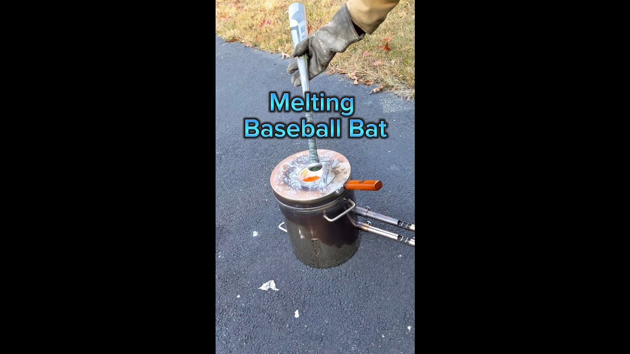 Baseball Bat Melting - Melting Aluminium Baseball Bat - YouTube