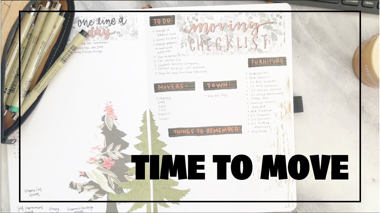 My Bullet Journal Moving Checklist - YouTube