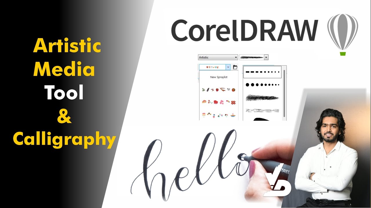 CorelDRAW | Artistic media tool & Calligraphy Design | Part 1 - YouTube