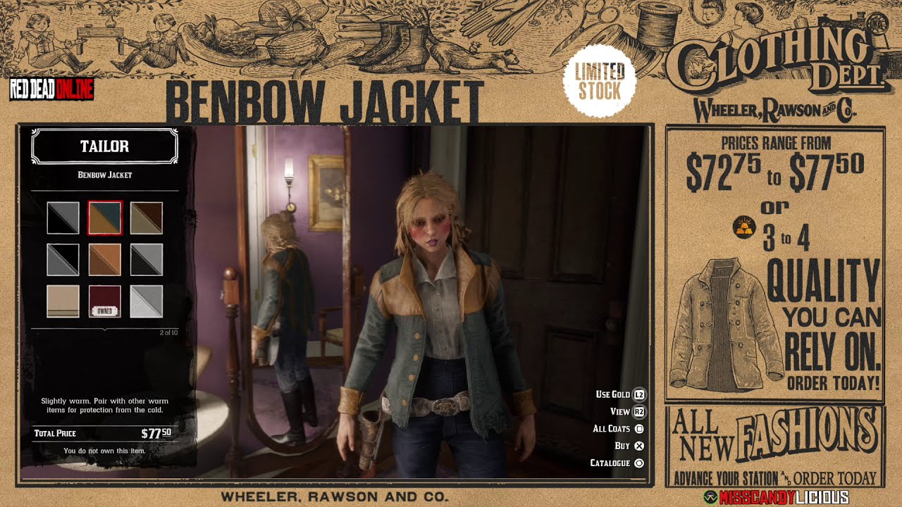 Red Dead online Limited Items BENBOW JACKET - YouTube