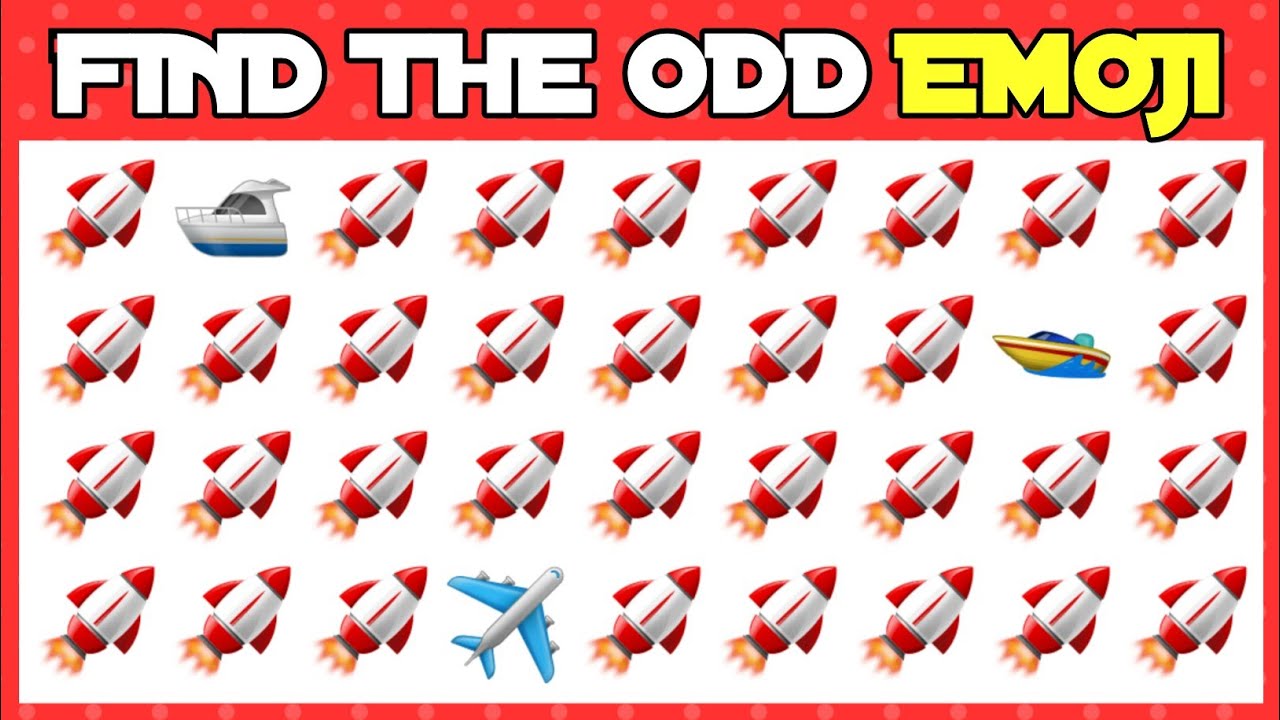 Find The Odd Emoji Out! Odd Emoji Artistry: Discovering the Outlier in ...