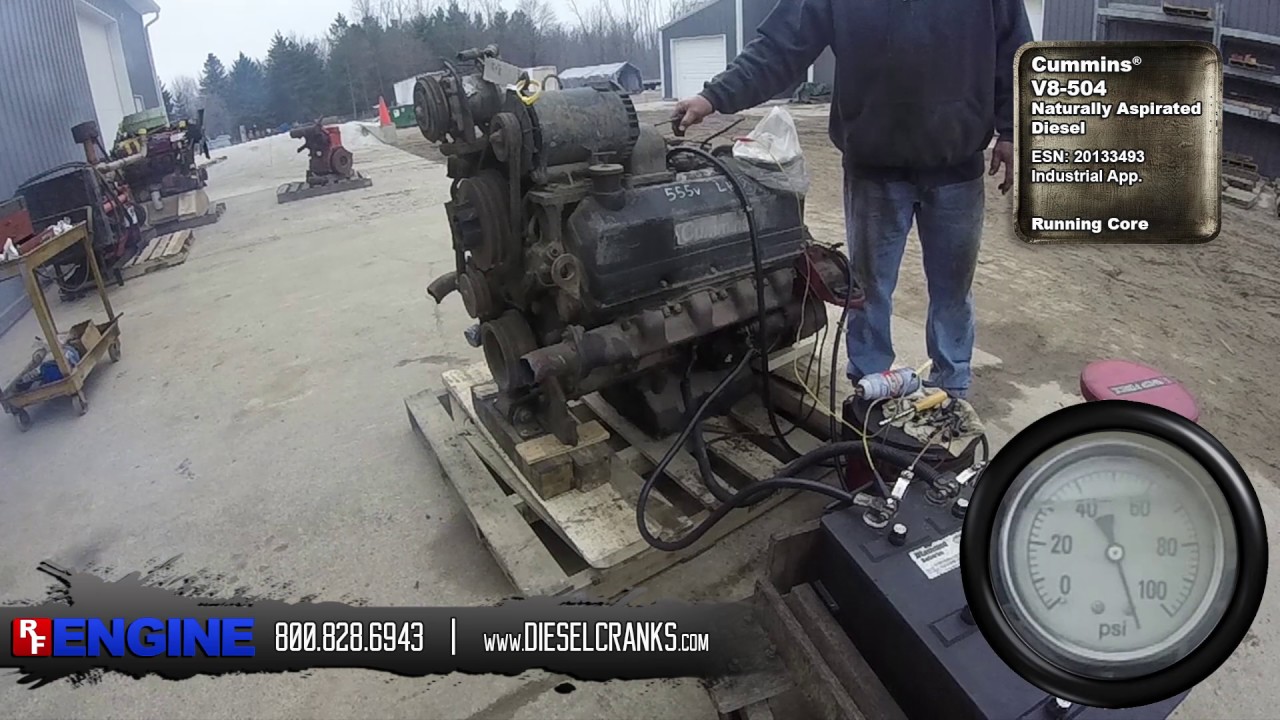 Cummins® V8-504 Running Core | CMV504EC-7516759GN - YouTube