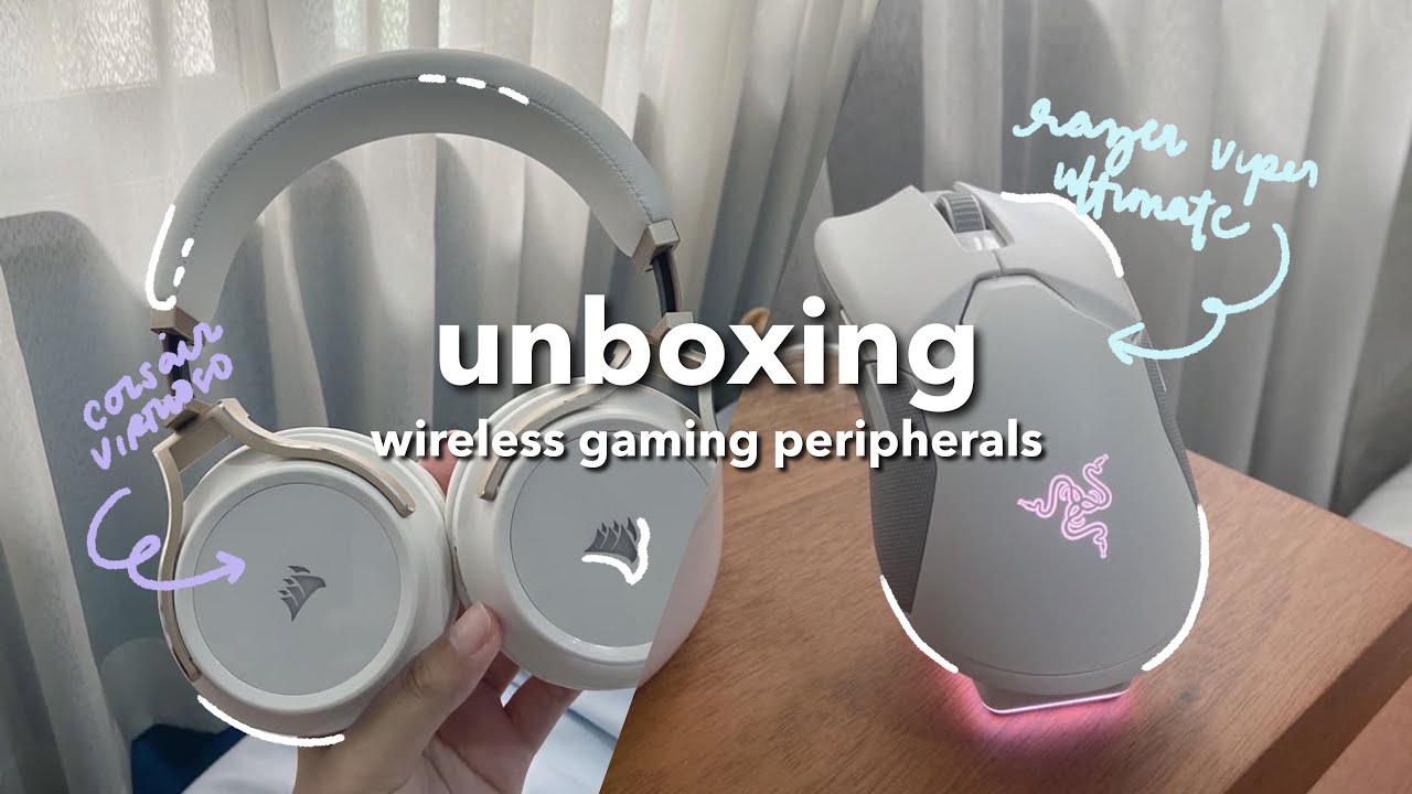 🌊 unboxing wireless gaming peripherals || razer viper ultimate mouse ...