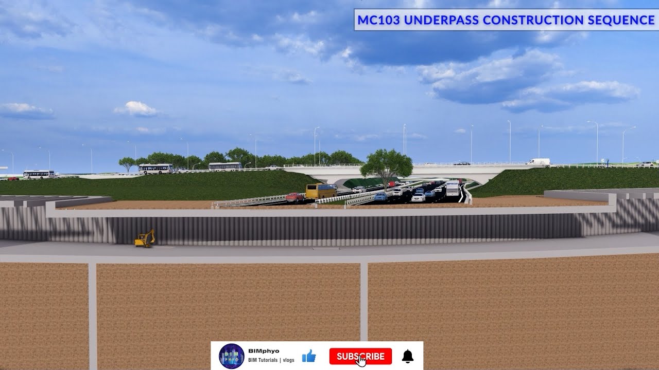 Underpass Construction Sequence Animation (Another accomplishment in ...
