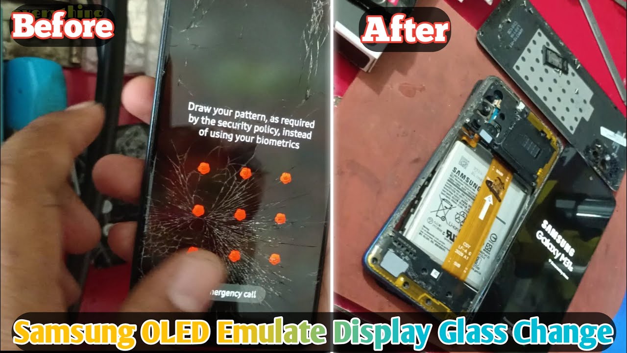 Samsung Oled Amulate Display Oca Glass Change/Buri Tarah Se Tute Huwe ...