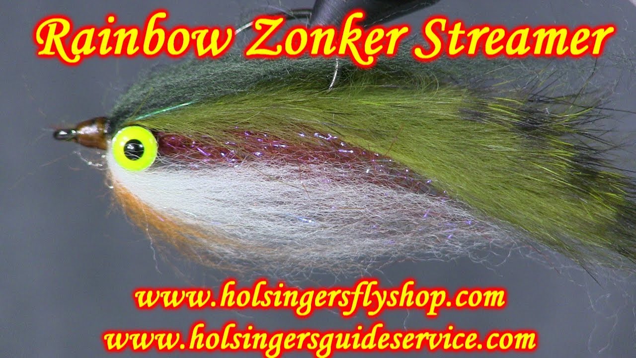 Rainbow Zonker Streamer, Holsinger's Fly Shop - YouTube