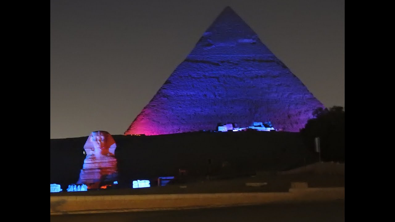 🇪🇬 CAIRO,EGYPT - Light Show in Pyramids of Giza - YouTube