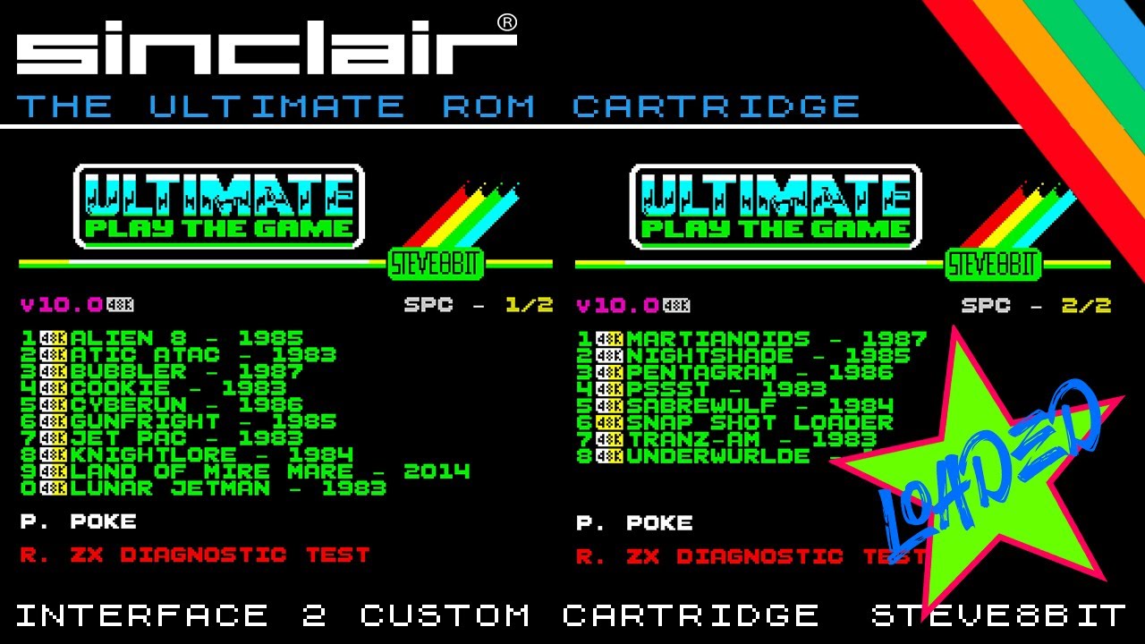 Sinclair Spectrum 48k ULTIMATE PLAY THE GAME MEGA ROM POKES + ON THE ...