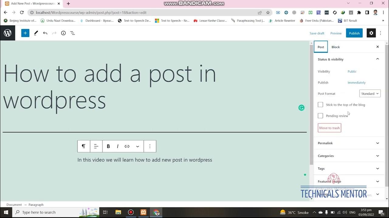 How to create Posts in WordPress | WordPress Tutorials - YouTube