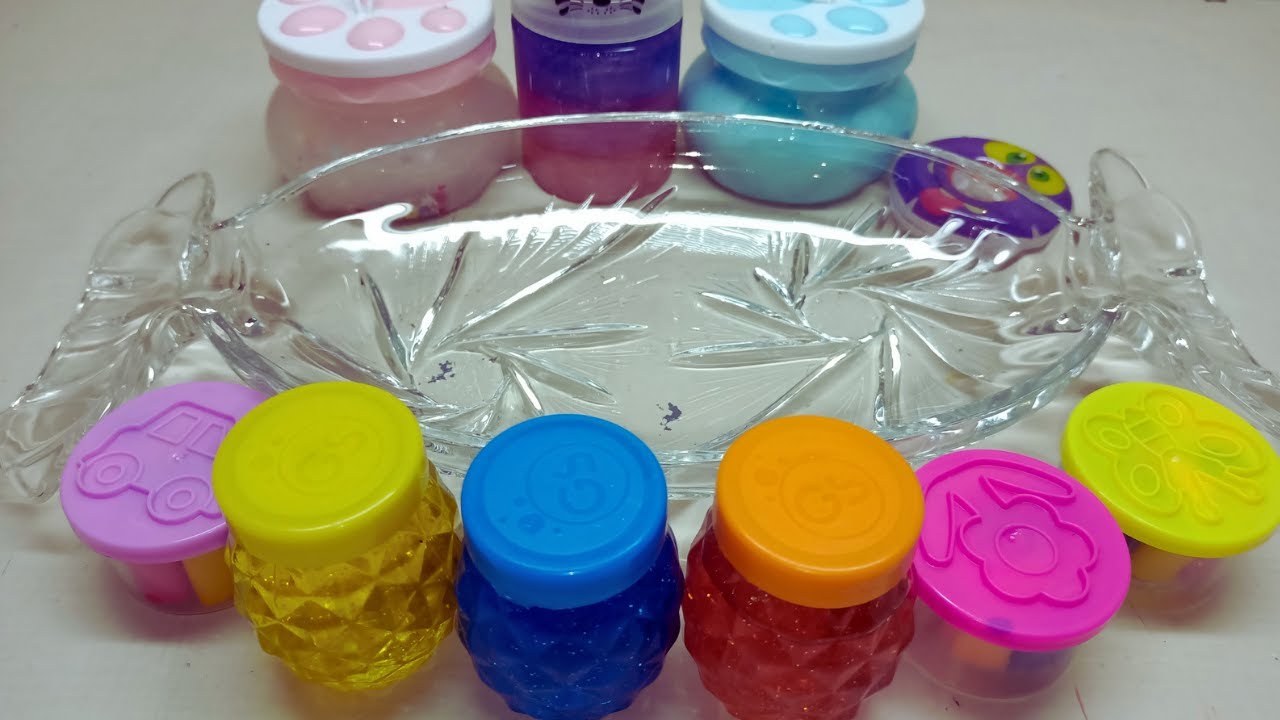 Colourfull Slime Mixing Clay And Glitter Slime | ASMR Satisfying Slime ...