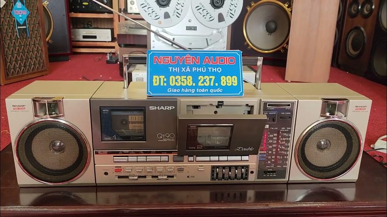 Đài SHARP QT 90 vàng gold Đẹp, zin nguyên bản hoàn hảo mọi chức năng. LH 0358.237.899 - YouTube
