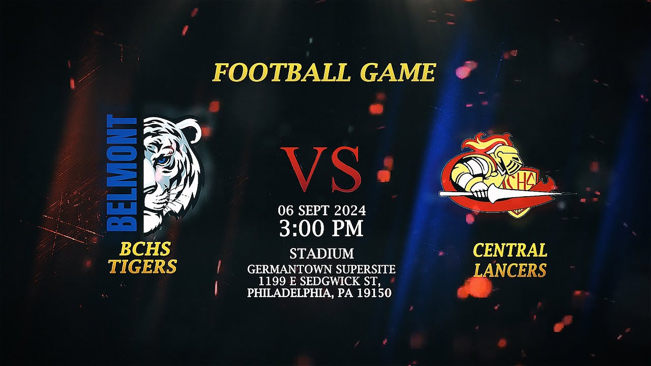 BCHS FOOTBALL VS Central High School 2024 - YouTube