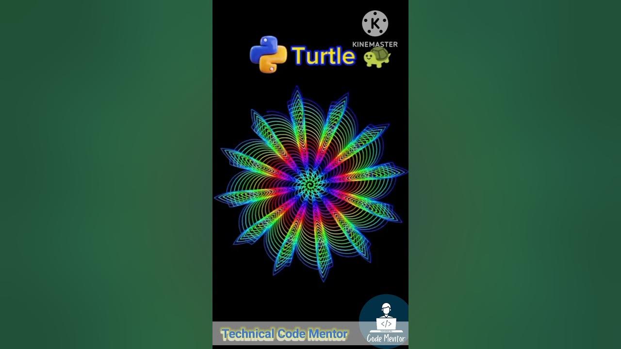 Amazing Python Graphics Design Using Turtle 🐢 Python Pythonshorts Coding Virul