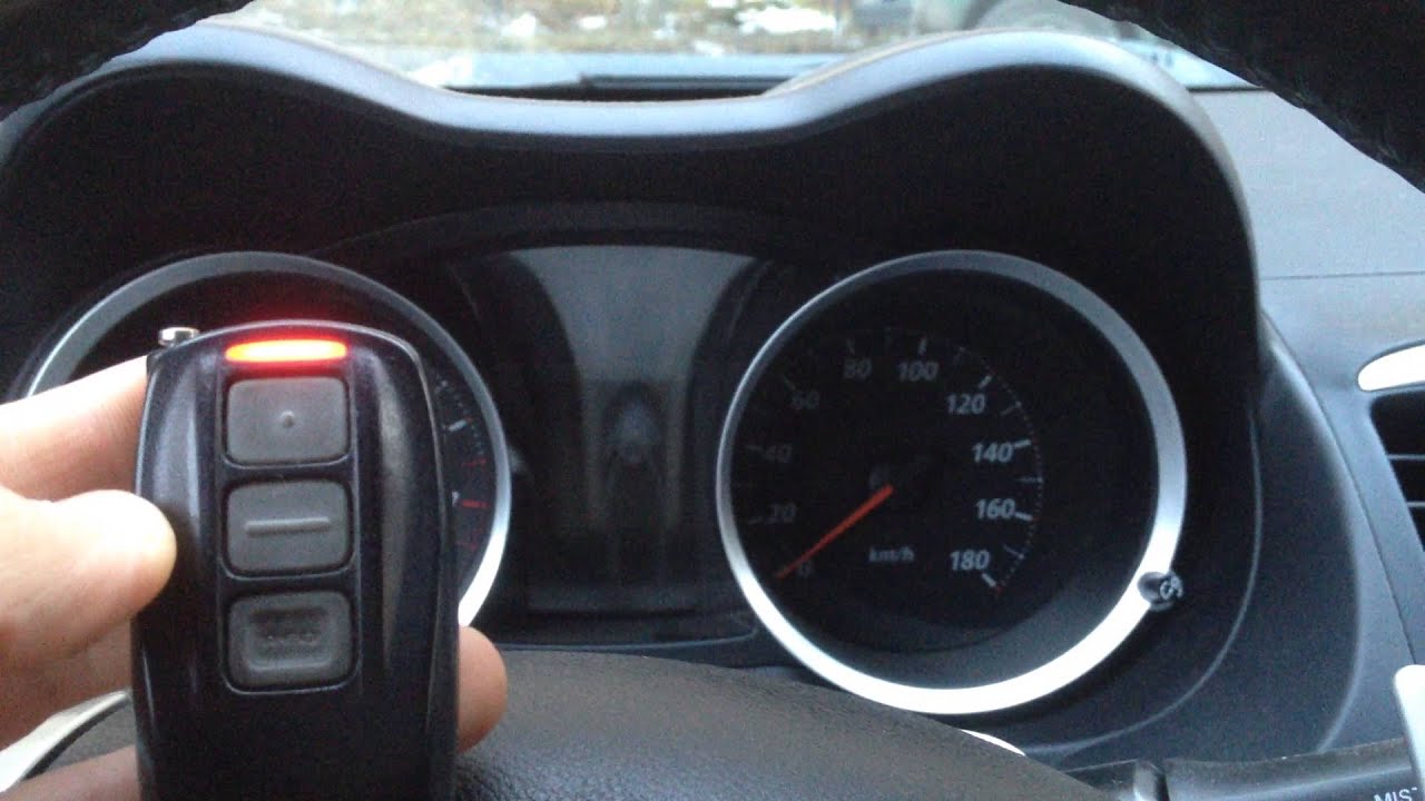 Mitsubishi remote engine starter at 433 MHz. - YouTube