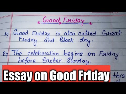 10 Lines Essay on Good Friday//English Essay//Short Essay - YouTube