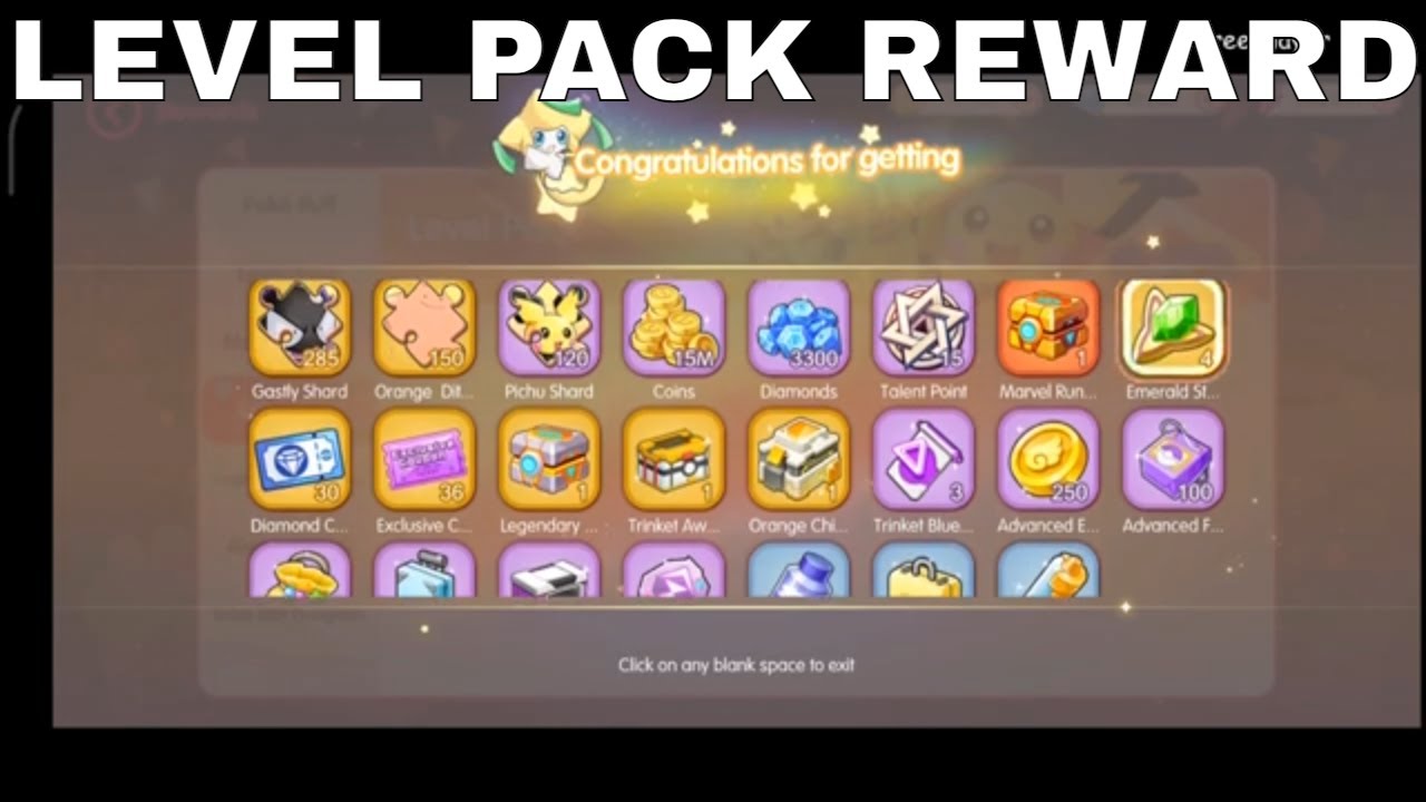 LEVEL PACK REWARD Pocket Incoming - YouTube