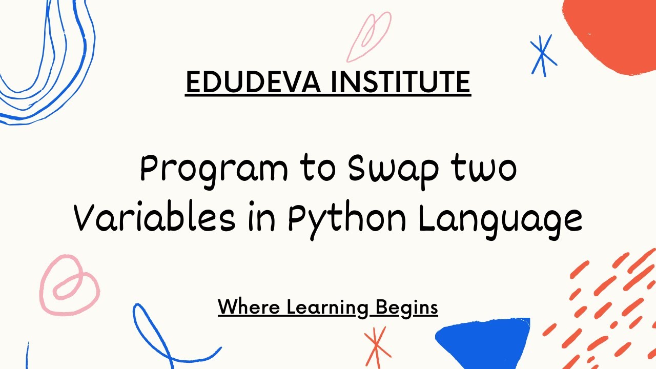 Swap Two Variables In Python Language Python Language Swapping Of 4126