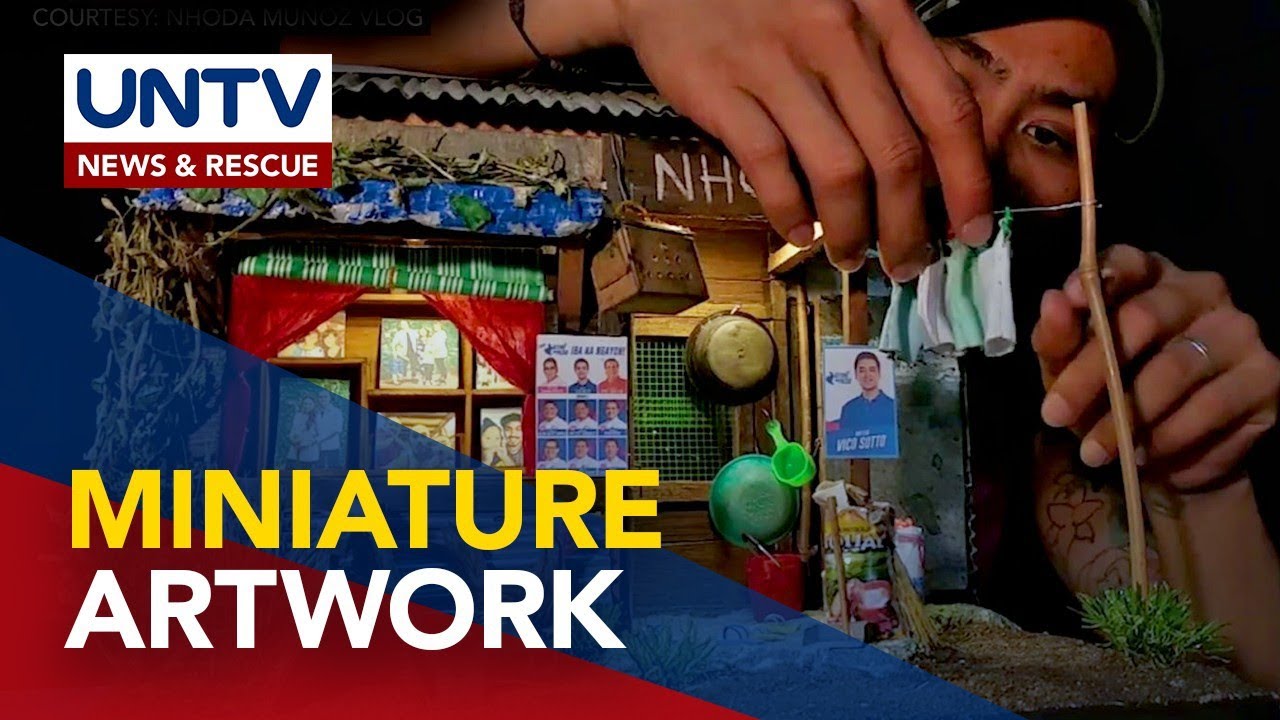 Pinoy na lumilikha ng miniature art na naglalarawan ng buhay ng Pinoy ...