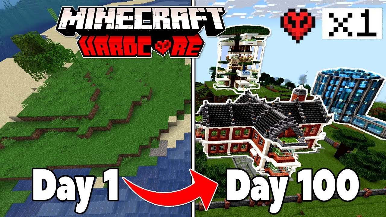I Survived 100 Days in HARDCORE Minecraft. Here's What Happened ...