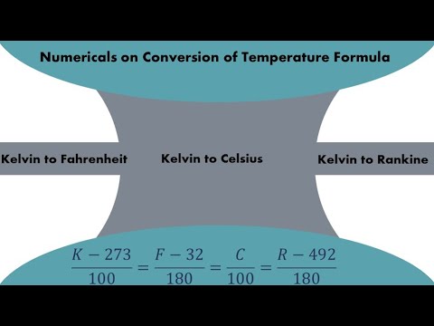 Numerical based on temperature conversion formula|Kelvin to farenheit ...