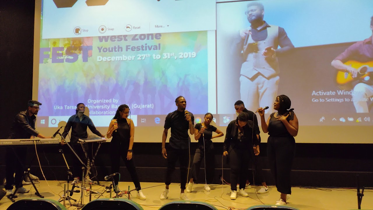 Live performance of Western group singing on 35th AIU Uthfest , 2019 ...