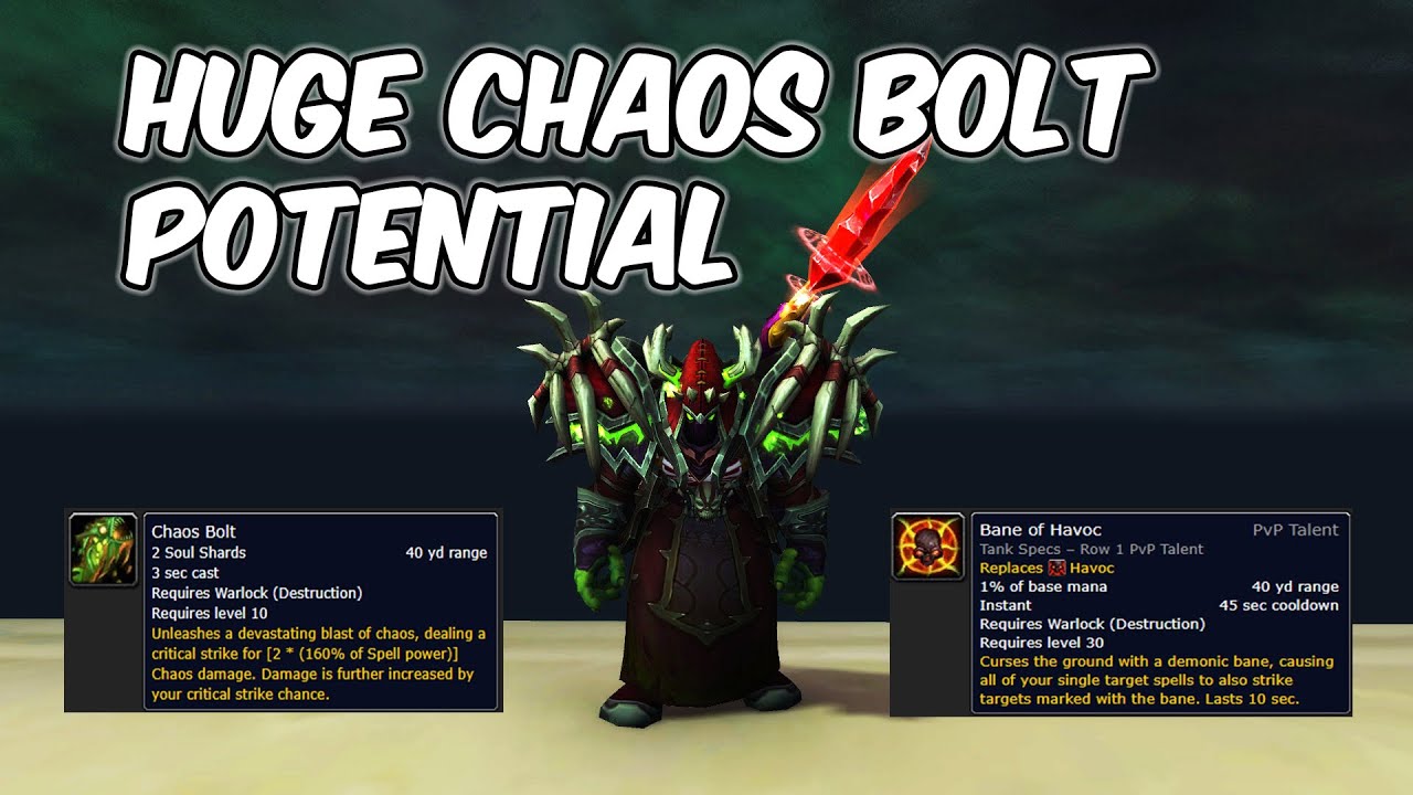 HUGE Chaos Bolt Potential - Destruction Warlock PvP - YouTube