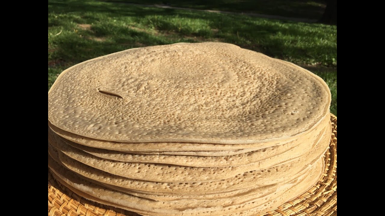 Ethiopian Food/Bread - Making White Injera, Mass production using Two ...