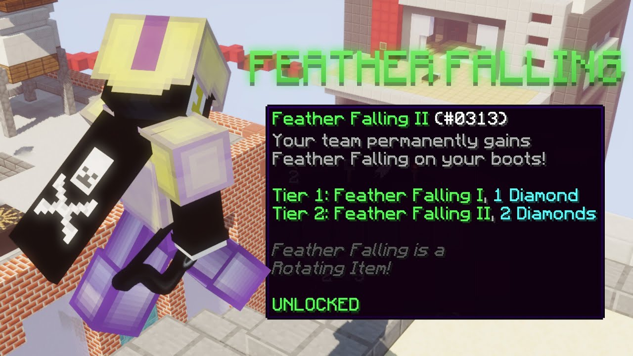 Hypixel added FEATHER FALLING to Bedwars! - YouTube