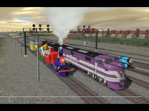 CASEY JR AND FRIENDS-NEBRASKA-CATCH THE PLANE-MINI THOMAS FASTEST TRAIN ...