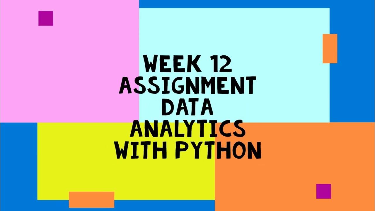 Data Analytics With Python Nptel Week 12 Assignment Solution 12 2023 Youtube