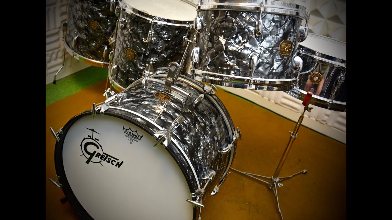 Franco Dal Monego plays Gretsch Vintage 1970 Jazz Kit Black Diamond ...