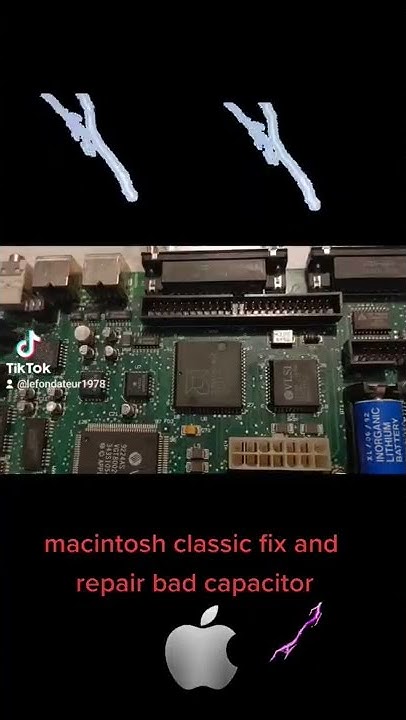macintosh classic 2 repair bad capacitor - YouTube