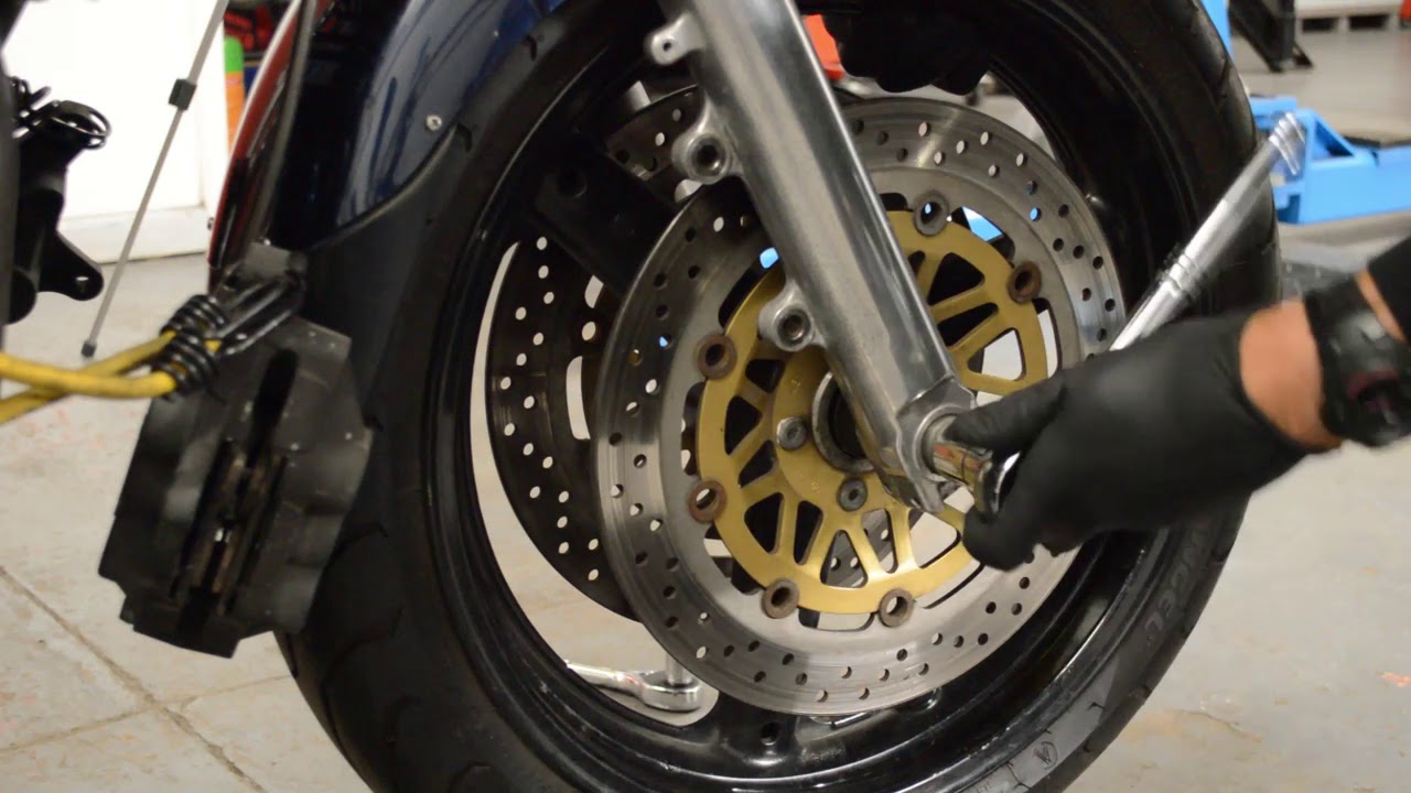 Replacement of a Motorcycle Front Wheel - YouTube